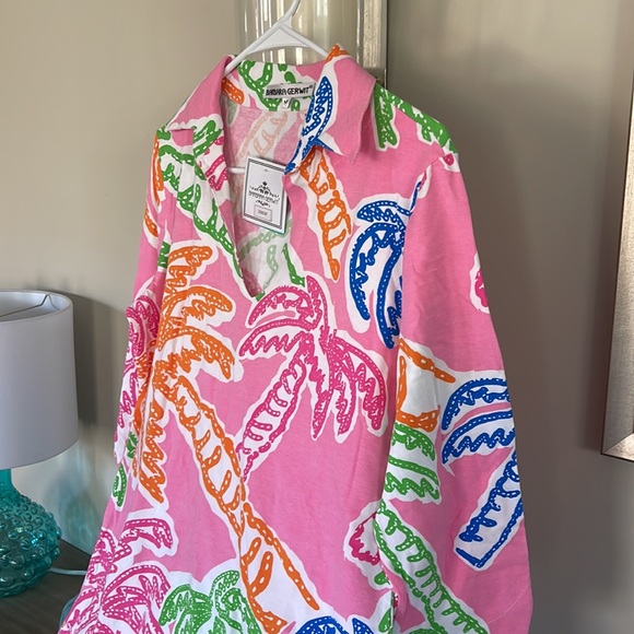 barbara gerwit | Tops | Barbara Gerwit Tropical Palm Tree Tunic Top ...